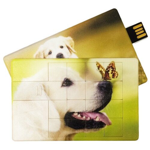 Подарочный USB-накопитель собака оригинальная флешка пятнашки пазлы 32GB
