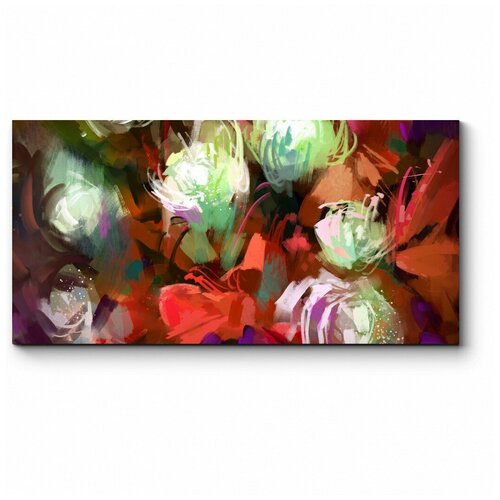 Модульная картина Яркий живописный букет 120x60
