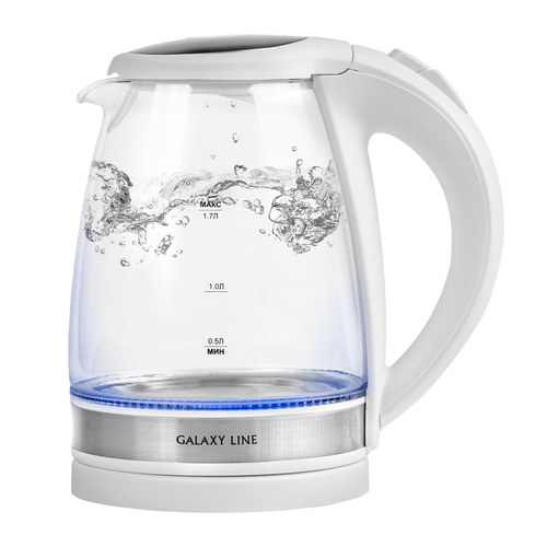 Чайник GALAXY LINE GL 0560(белый) (стекло)