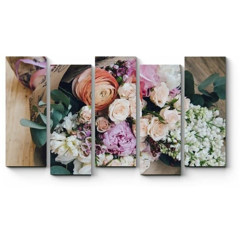 Модульная картина Весенний букет цветов190x110
