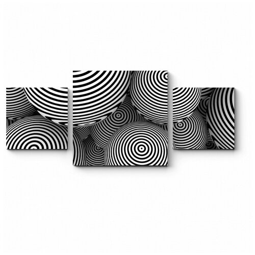 Модульная картина Черно-белая иллюзия 190x81