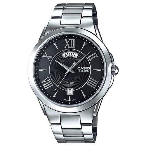 Наручные часы CASIO BEM-130D-1AVDF, черный, серебряный