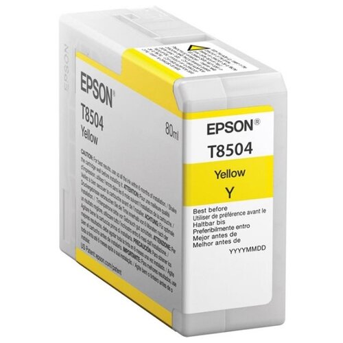 Картридж Epson C13T850400, 80 стр, желтый