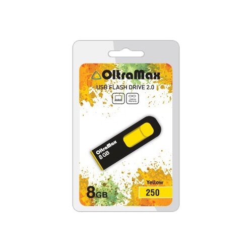 Флешка OltraMax 250 8 ГБ, yellow