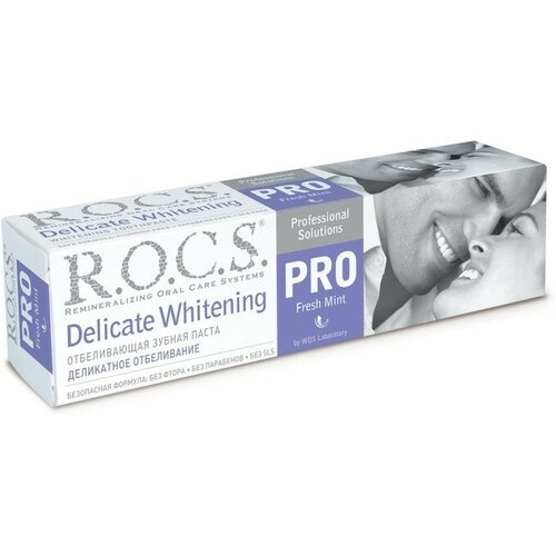 Зубная паста R.O.C.S. PRO Fresh Mint, «Деликатное отбеливание», 135 г