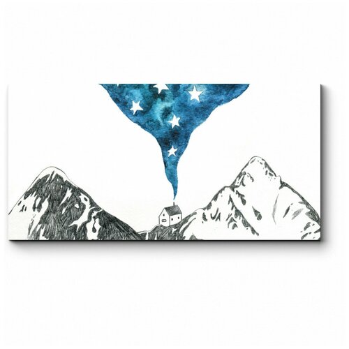 Модульная картина Домик в горах 190x95