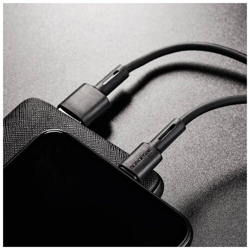 Кабель для зарядки смартфонов , экстра прочный силиконовый TYPE-C провод, /5А, цвет черный, 1 м, быстрая зарядки ( Fast Charging )шнур тайпси