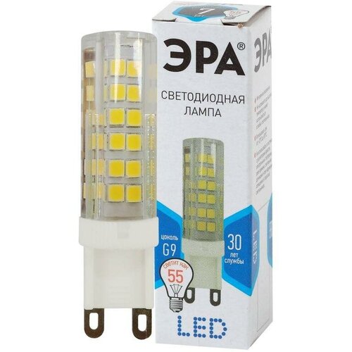 Лампа светодиодная JCD-7w-220V-corn ceramics-840-G9 560лм ЭРА Б0027866