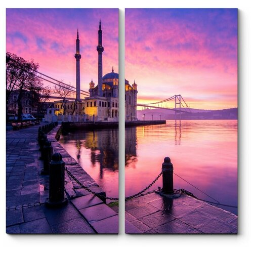 Модульная картина Мечеть Ортакёй при восходе солнца, Стамбул70x70