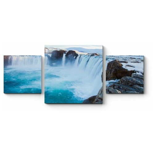 Модульная картина Знаменитый водопад Годафосс, Исландия130x56