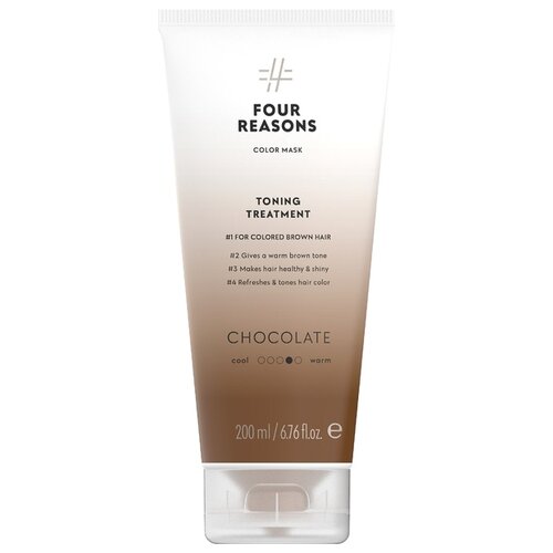 Four Reasons Тонирующая маска для поддержания цвета окрашенных волос Toning Treatment Chocolate, 350 г, 200 мл