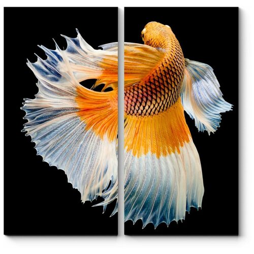 Модульная картина Золотая рыбка 120x120