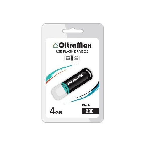 Флешка OltraMax 230 4 ГБ, 1 шт., black