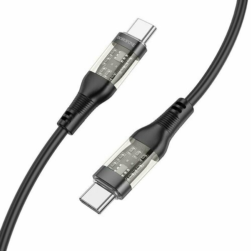 Кабель PD60W (TYPE-C-TYPE-C) 1.2м BOROFONE BU37 Черный