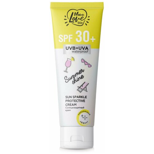 MonoLove bio Солнцезащитный крем SPF 30+ SUMMER SHINE с мерцающим эффектом, 100мл