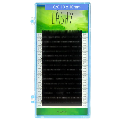 Ресницы черные LASHY GREEN 0.10/D 13мм (16 линий)