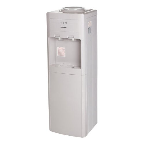 Кулер для воды SONNEN FSE-02, напольный, нагрев/охлаждение, шкаф, 2 крана, бежевый, 453977