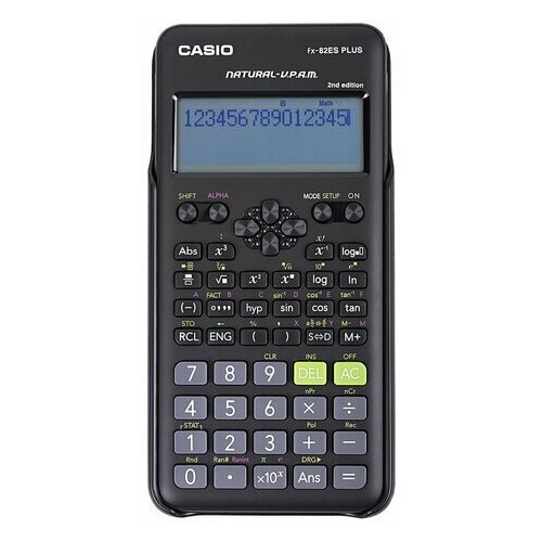 Калькулятор инженерный CASIO FX-82ESPLUS-2-WETD (162х80 мм), 252 функции, батарея, сертифицирован для ЕГЭ, FX-82ESPLUS-2-S