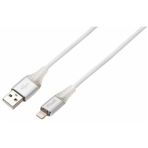 Кабель USB-Lightning Filum FL-CPro-U2-AM-LM-1M-L1 1 м, USB 2.0 Pro, 2 А, индикатор заряда, разъемы: USB A male - Lightning male