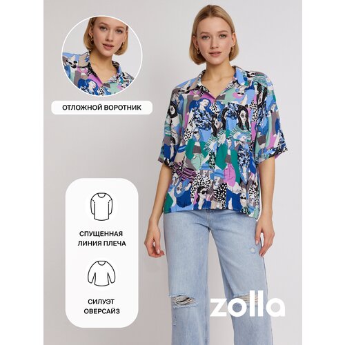 Рубашка  Zolla, размер XS, коричневый
