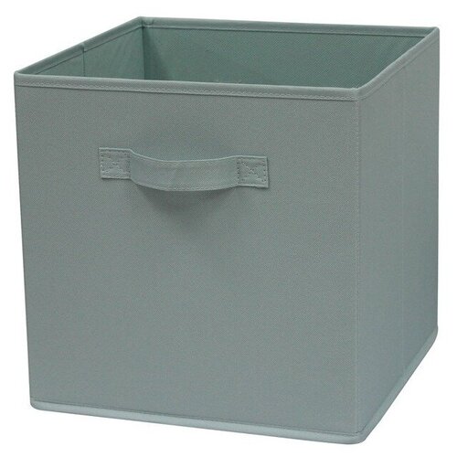Коробка органайзер складная для хранения одежды, игрушек 31х31х31 см 29.7 л спанбонд сизый