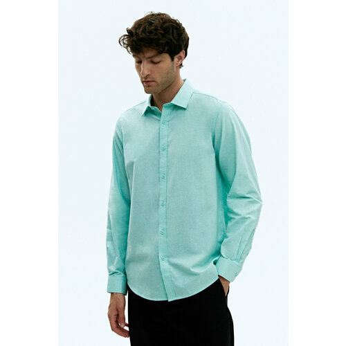 Рубашка FINN FLARE, размер 2XL, зеленый