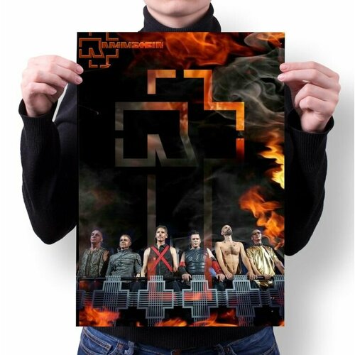 Плакат Rammstein, Рамштайн №8, А2 (60-42 см)