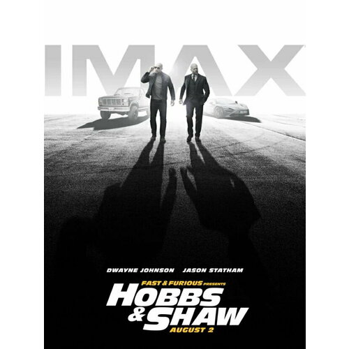 Плакат, постер на холсте Fast Furious Presents: Hobbs Shaw/Форсаж: Хоббс и Шоу/авто/автомобиль/машина. Размер 60 х 84 см