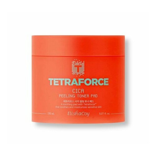 Гипоаллергенные успокаивающие пэды ElishaCoy Tetraforce Cica Peeling Toner Pad 60 штук