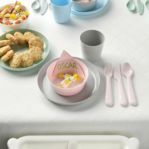 Набор детской посуды IKEA, 6 предметов, белый