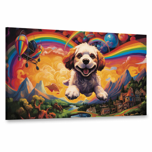 Интерьерная картина 100х60 "Собачьи сны"