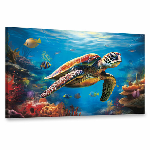 Интерьерная картина 100х60 "Морская черепаха"