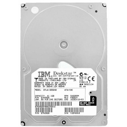Жесткий диск IBM DTLA-305040 41,1Gb 5400 IDE 3.5" HDD