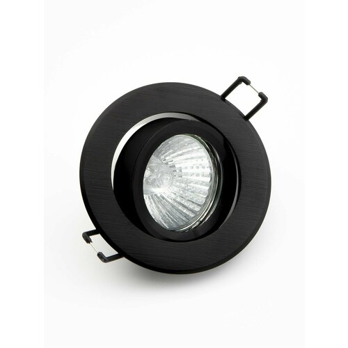 Встраиваемый потолочный точечный светильник Max Light CAST 78 BRUSHED BLACK, черный, GU5.3