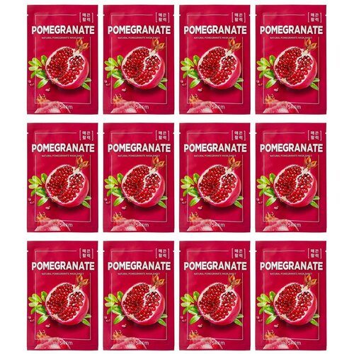 The Saem Маска Natural pomegranate mask sheet, На тканевой основе, 21 мл, 12шт