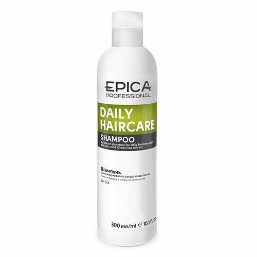 EPICA PROFESSIONAL, Daily Care Шампунь д/ежедневного ухода с маслом бабассу и экстрактом зеленого чая, 300мл.