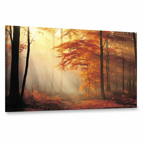 Интерьерная картина 100х60 "лес осень"