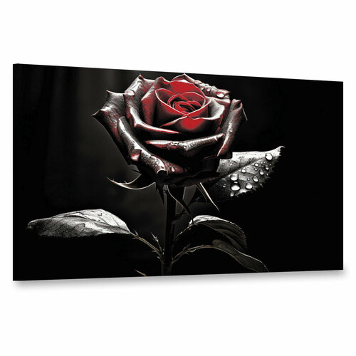 Интерьерная картина 100х60 "Роза цветовое пятно"