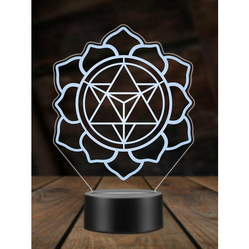 Ночник Меркаба в Цветке Лотоса, ночная лампа, 3Д светильник