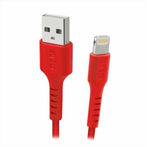 SBS Mobile Кабель Lightning USB, USB 2.0, 1 м, красный