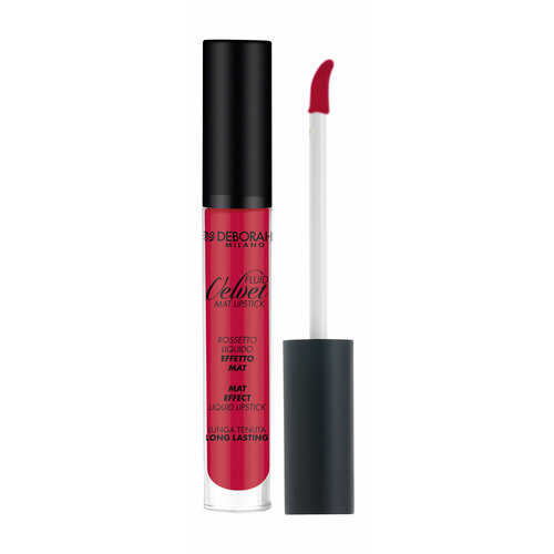 DEBORAH MILANO Помада для губ матовая жидкая Fluid Velvet Mat Lipstick, 4,5 г, 21 Красный мак