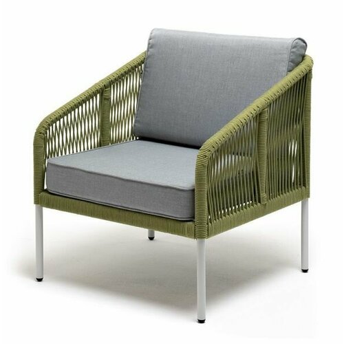 Кресло плетеное из роупа 4SIS «Канны» светло-зеленый