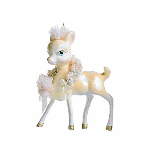 Ёлочная игрушка принц бэмби золотистый, полистоун, 12 см, Goodwill B90308-2