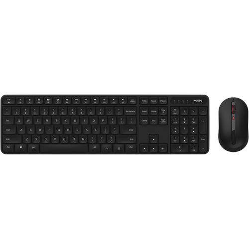 Комплект клавиатура + мышь MiiiW MWWC01 Windows, черный, английская/русская