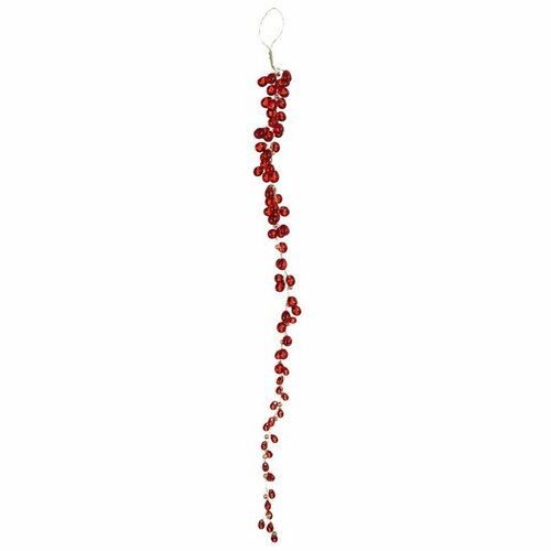 Edelman Новогоднее украшение Сосулька Ла Шерель 65 см красная, подвеска 1146863
