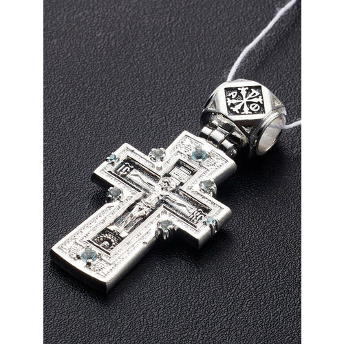 Крестик Angelskaya925 Крест серебряный мужской кулон подвеска серебро для мужчин, серебро, 925 проба, чернение