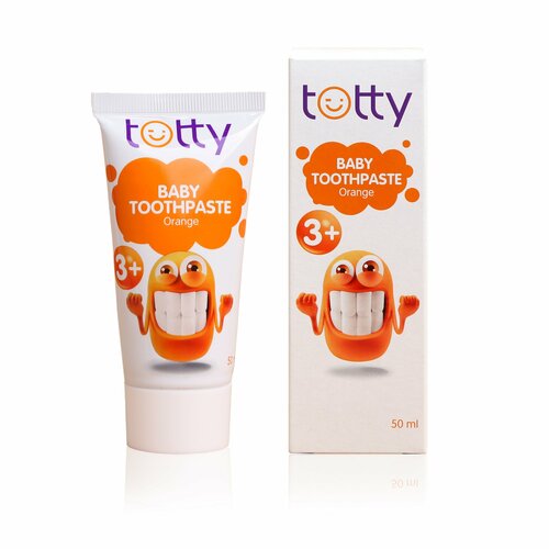 Детская зубная паста Totty со вкусом апельсина 3+, 50 мл