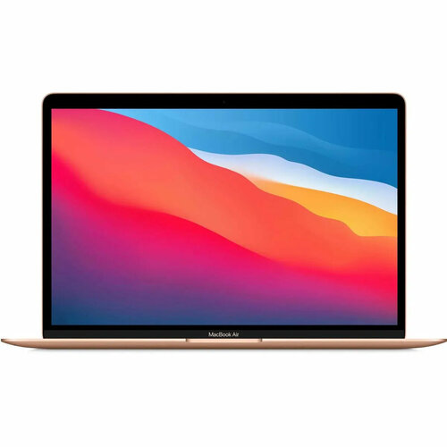 Ноутбук Apple MacBook Air A2337, 13.3" (2560x1600) Retina IPS/Apple M1/8ГБ DDR4/256ГБ SSD/M1 7-core GPU/MacOS, золотой (MGND3HN/A)