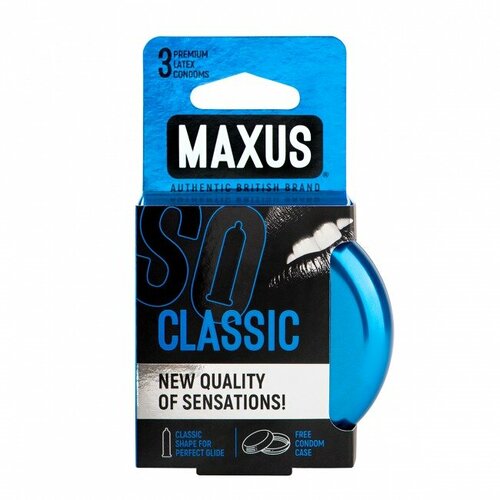 Классические презервативы в железном кейсе MAXUS Classic (3 шт)