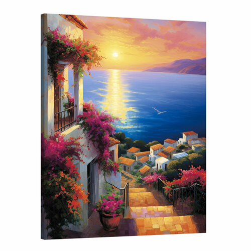 Интерьерная картина 50х70 "Греция: великолепие природы"